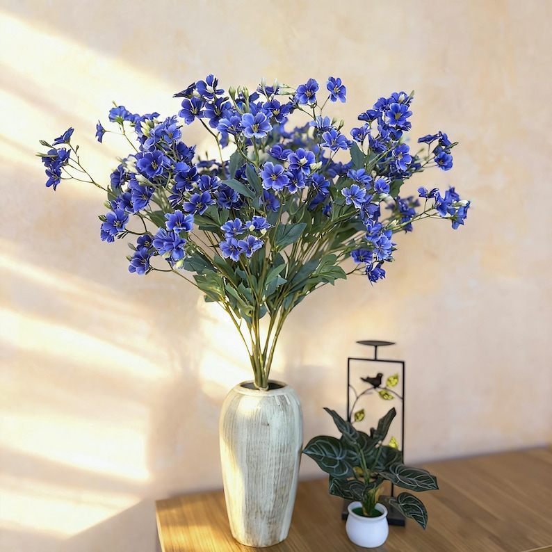 32 Dark Blue Tweedia Caerulea Blue Star Flower Stem Boho Wedding