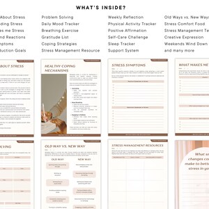 Stress Management Journal | Editable and Printable Template | Personal ...