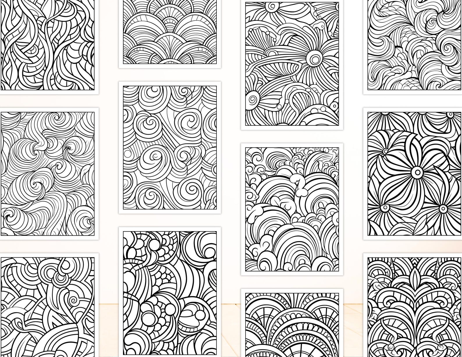 500 Therapeutic Pattern Coloring Pages for Adult, KDP Interior, PDF and ...
