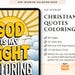 Christian Quotes Coloring Pages for Adult, KDP Interior, PDF and PNG ...