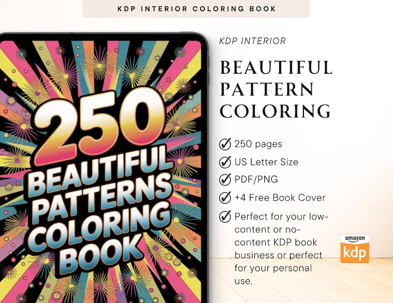 Beautiful Patterns Coloring Pages for Adult, KDP Interior, PDF and PNG ...