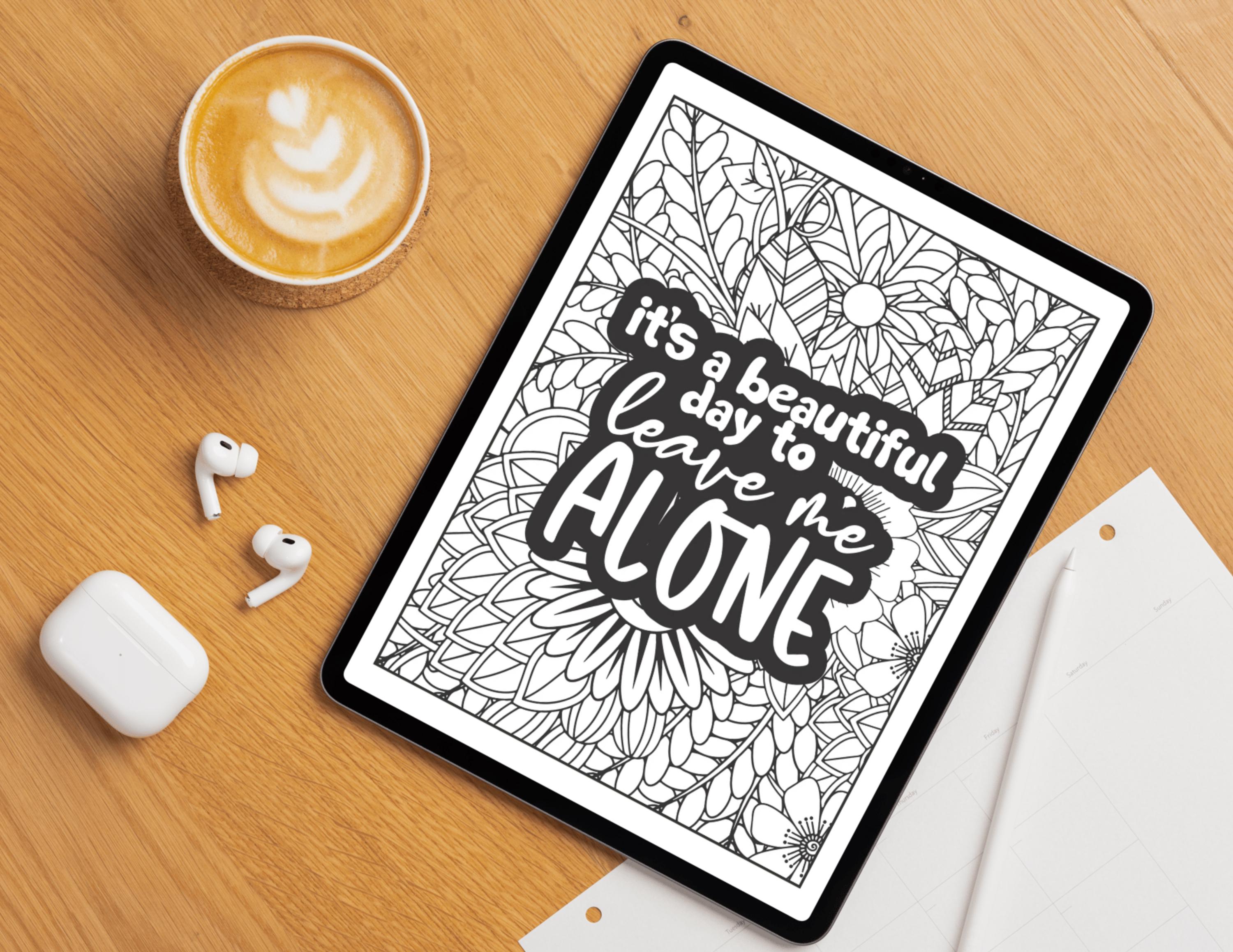 400 Sassy Quotes Coloring Pages for Adult, KDP Interior, PDF and JPG ...