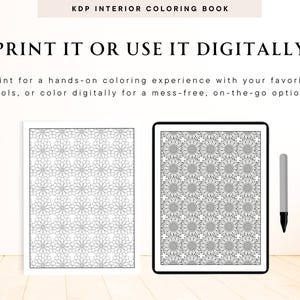 Beautiful Patterns Coloring Pages for Adult, KDP Interior, PDF and PNG ...