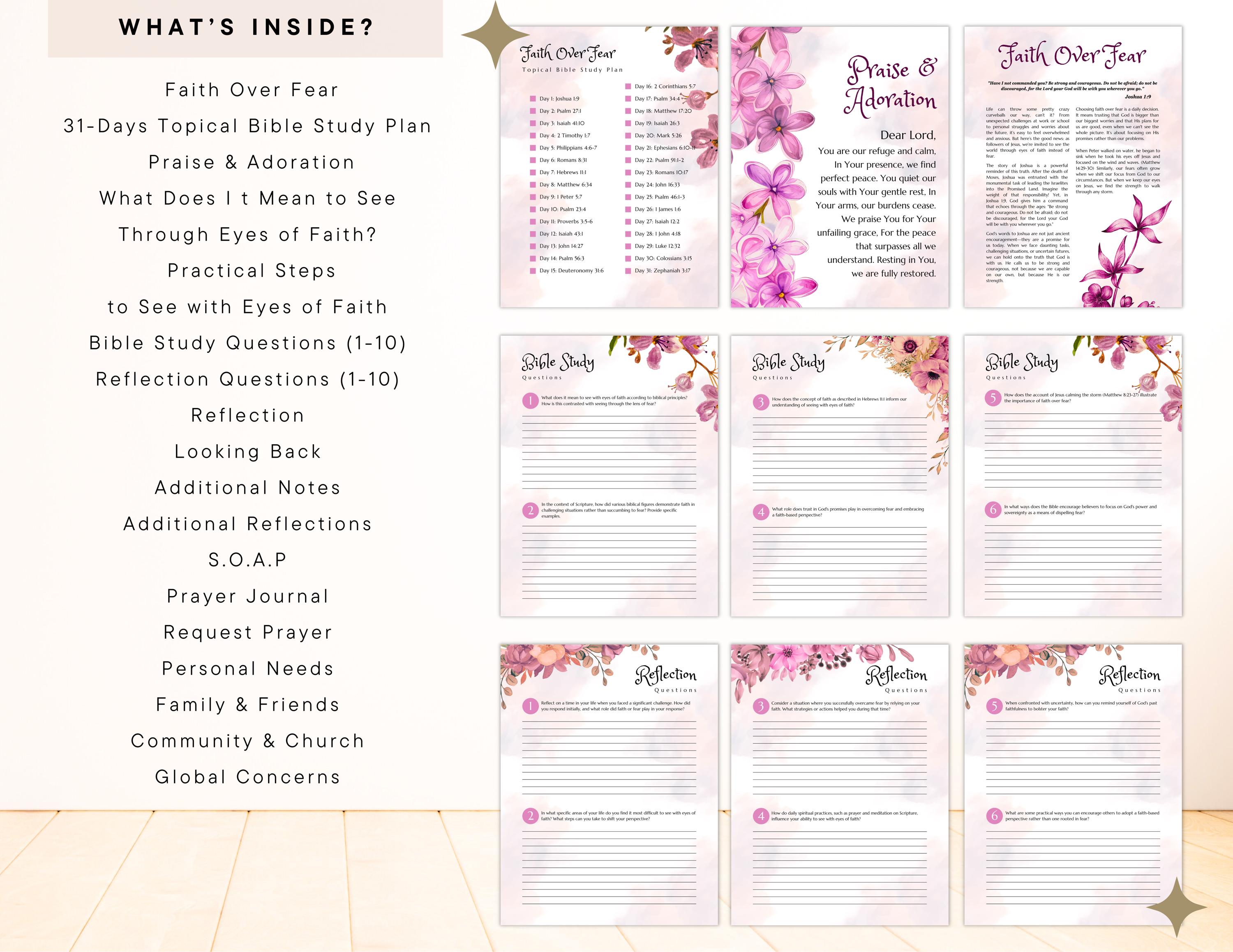 PLR / Resell Faith Over Fear Prayer Journal for Commercial Use ...