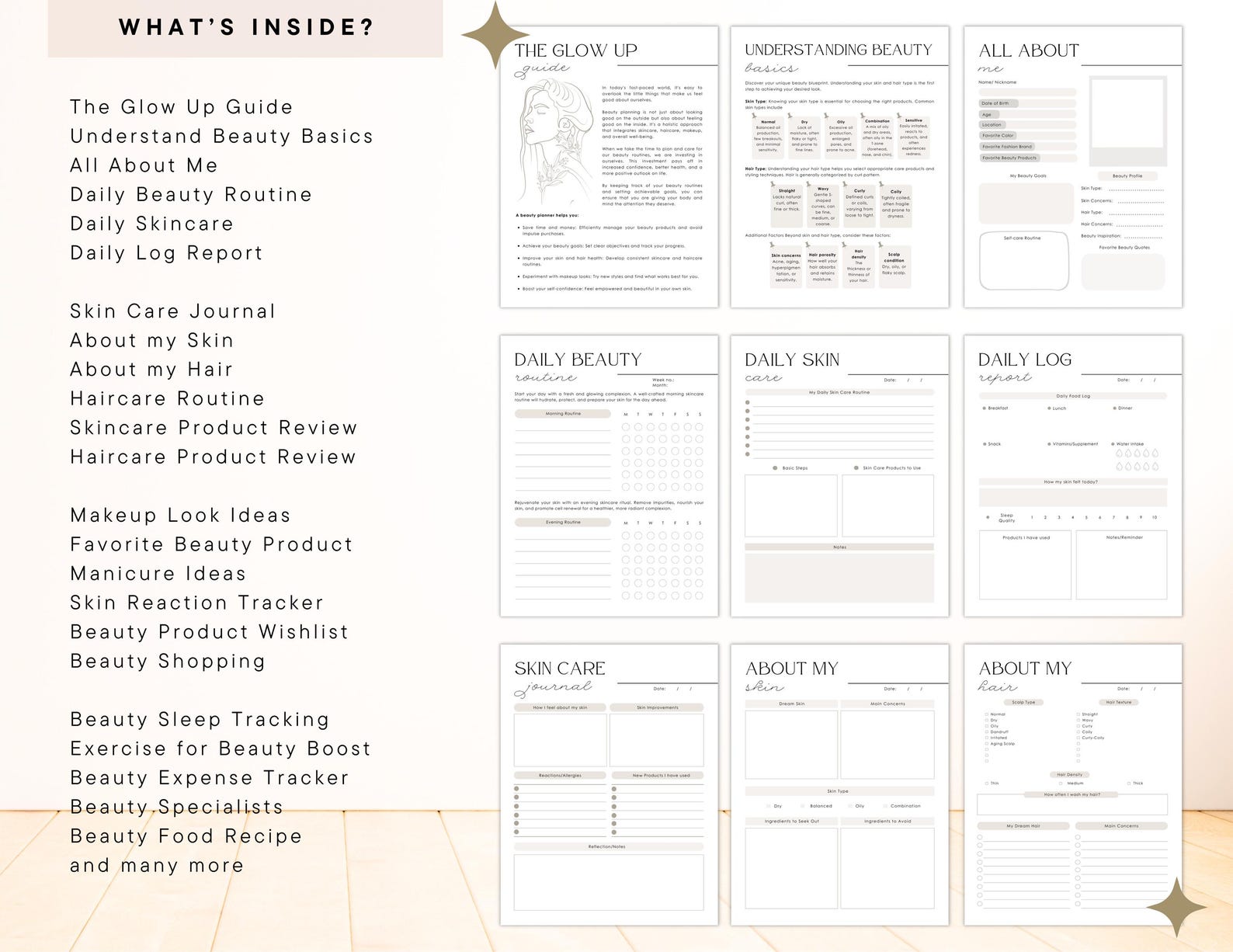 PLR / Resell Beauty and Skin Care Planner for Commercial Use, Printable ...