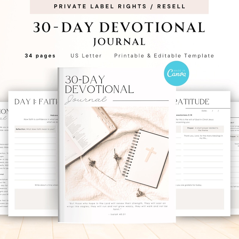 Editable Devotional Template - Etsy