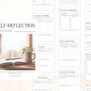 PLR / Resell Self-reflection Journal for Commercial Use, Printable and Editable Template, Daily ...