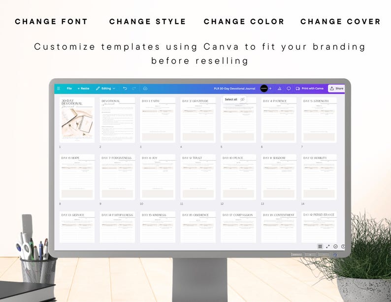 PLR / Resell 30-day Devotional Journal for Commercial Use, Printable ...
