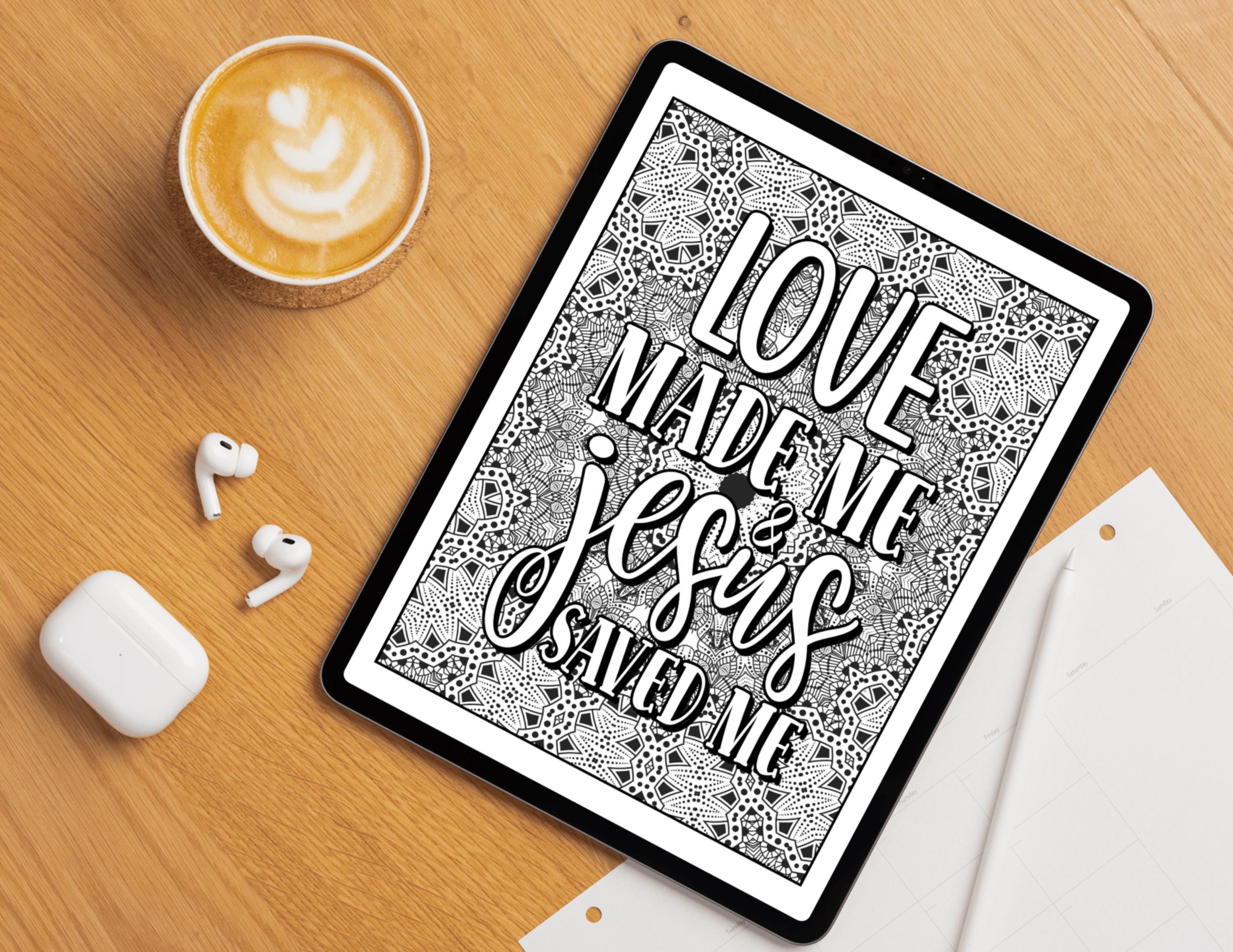 Christian Quotes Coloring Pages for Adult, KDP Interior, PDF and PNG ...