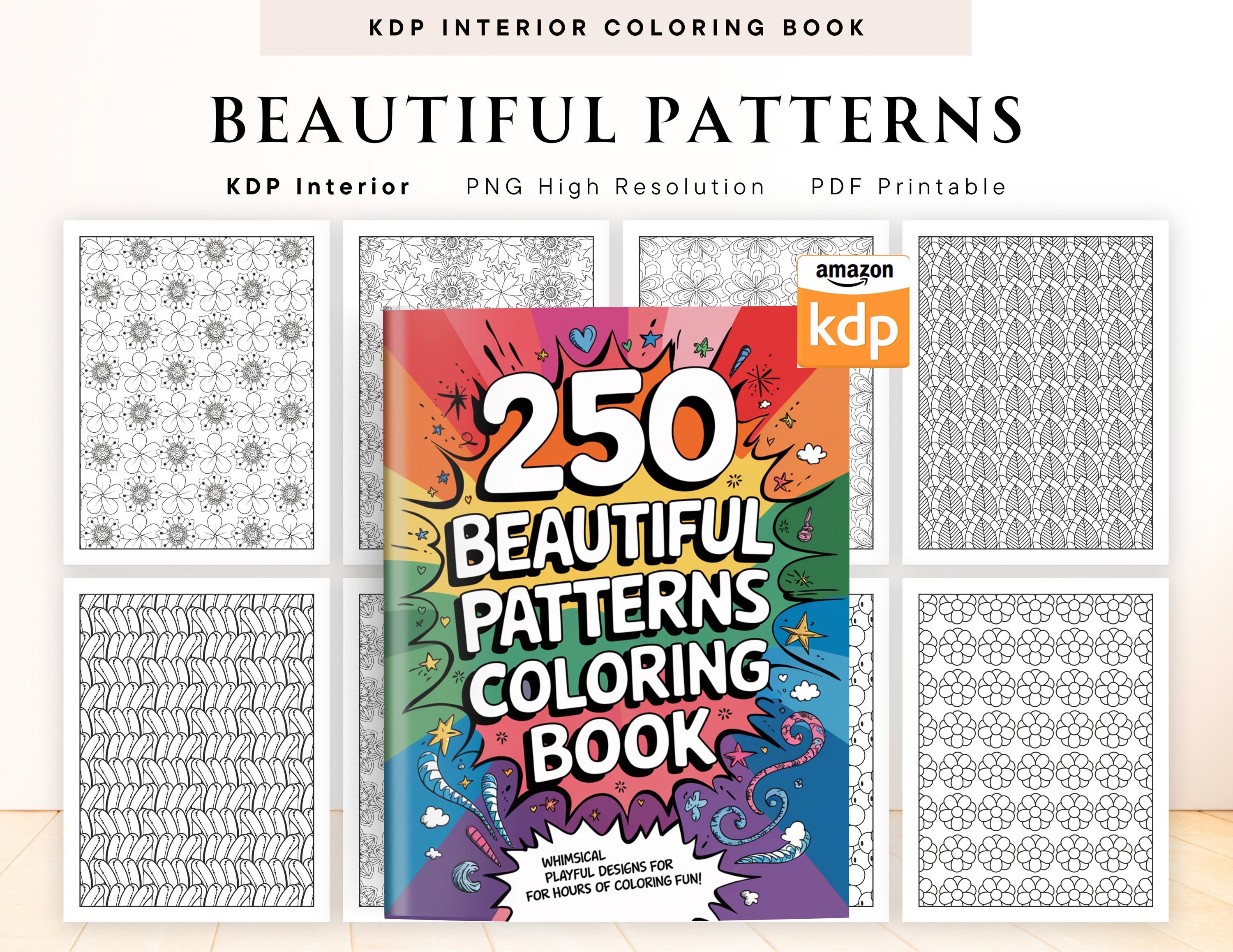 Beautiful Patterns Coloring Pages for Adult, KDP Interior, PDF and PNG ...