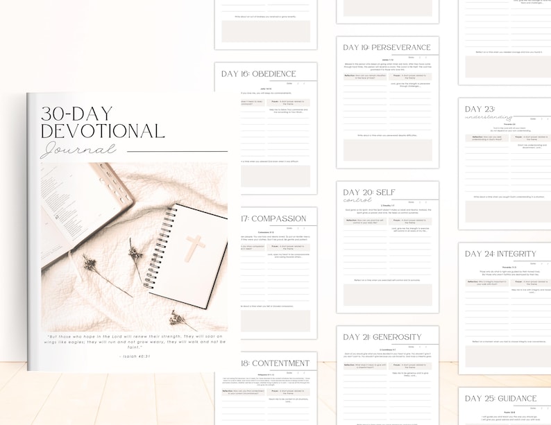 PLR / Resell 30-day Devotional Journal for Commercial Use, Printable ...