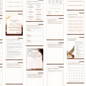 Stress Management Journal | Editable and Printable Template | Personal ...