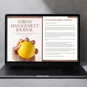 Stress Management Journal | Editable and Printable Template | Personal ...