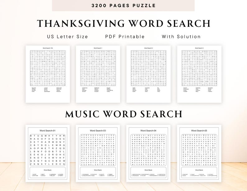 3200+ Word Search Puzzle Bundle for Kids and Adult With Free Maze ...