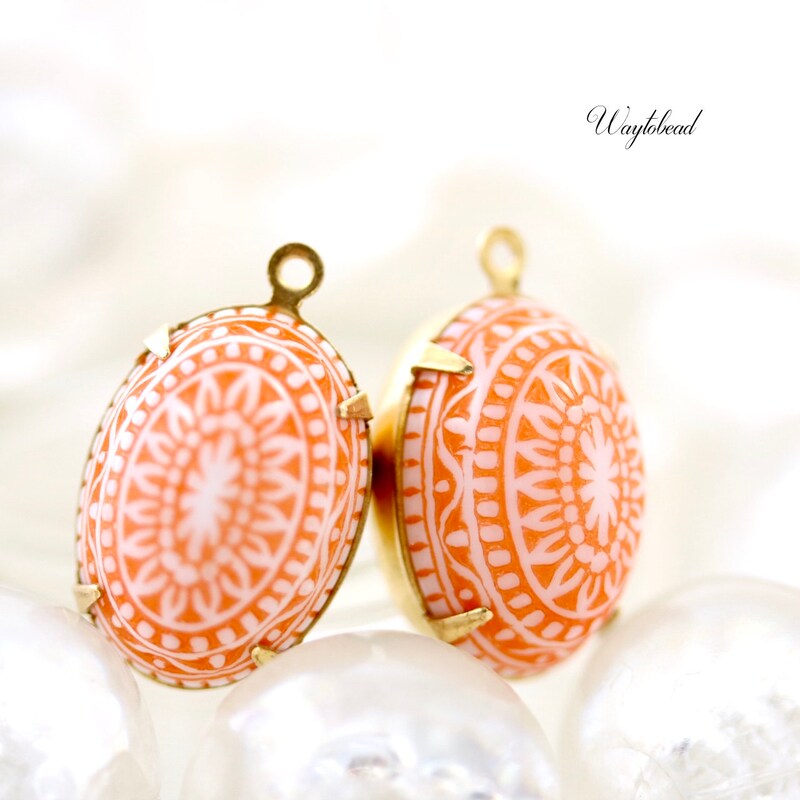 Orange Dome Pendant - Etsy