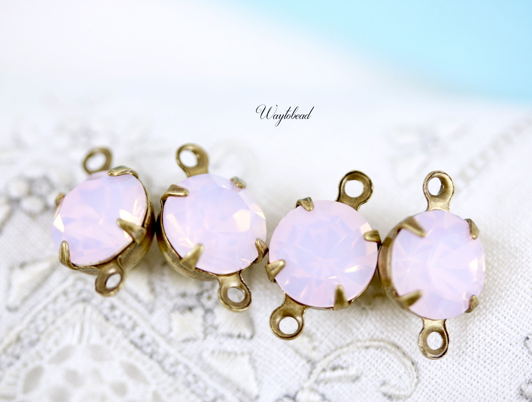 Rose Opal 8mm Preciosa Crystal Single Set Stones Glass Round - Etsy