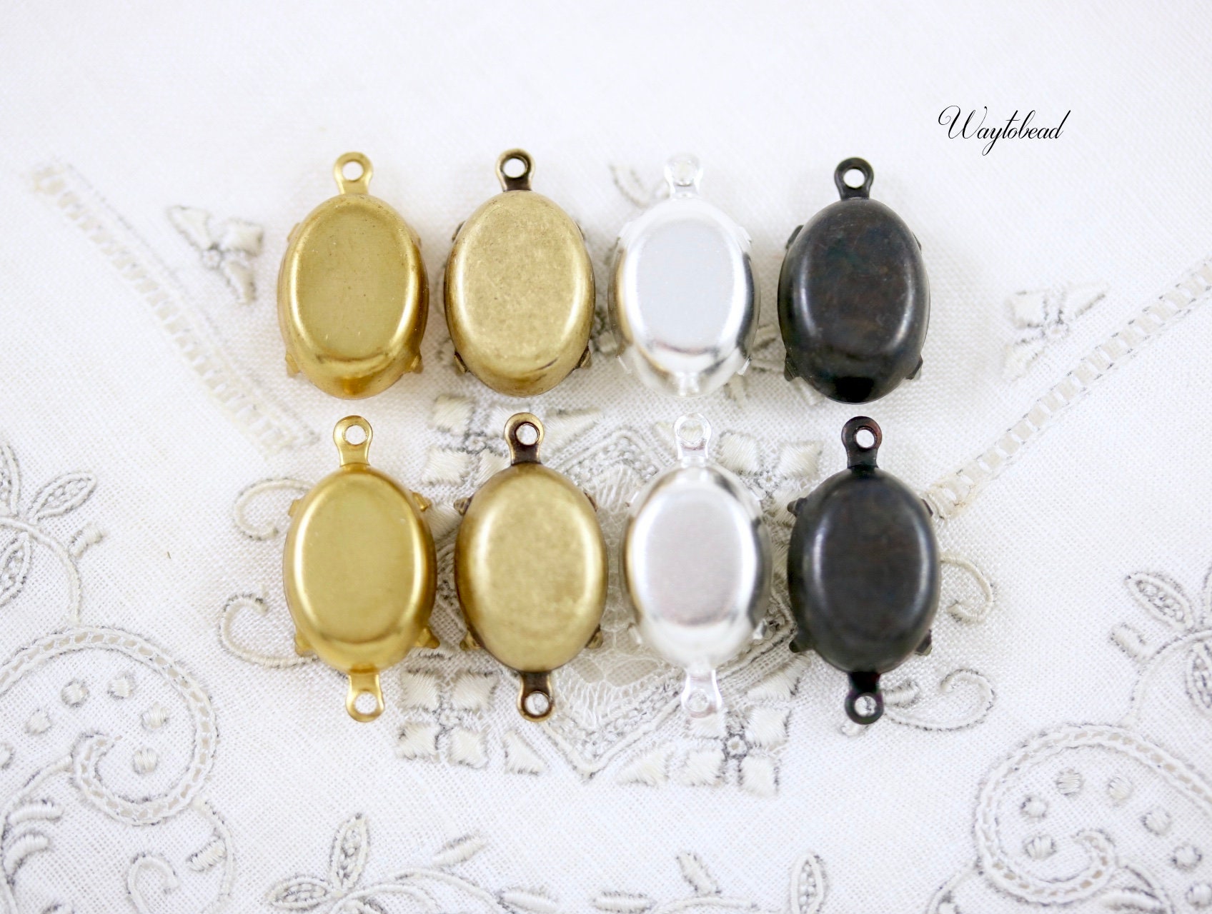 Mint Green Shimmer Glass Oval Single Set Stones 14x10mm Charms - Etsy