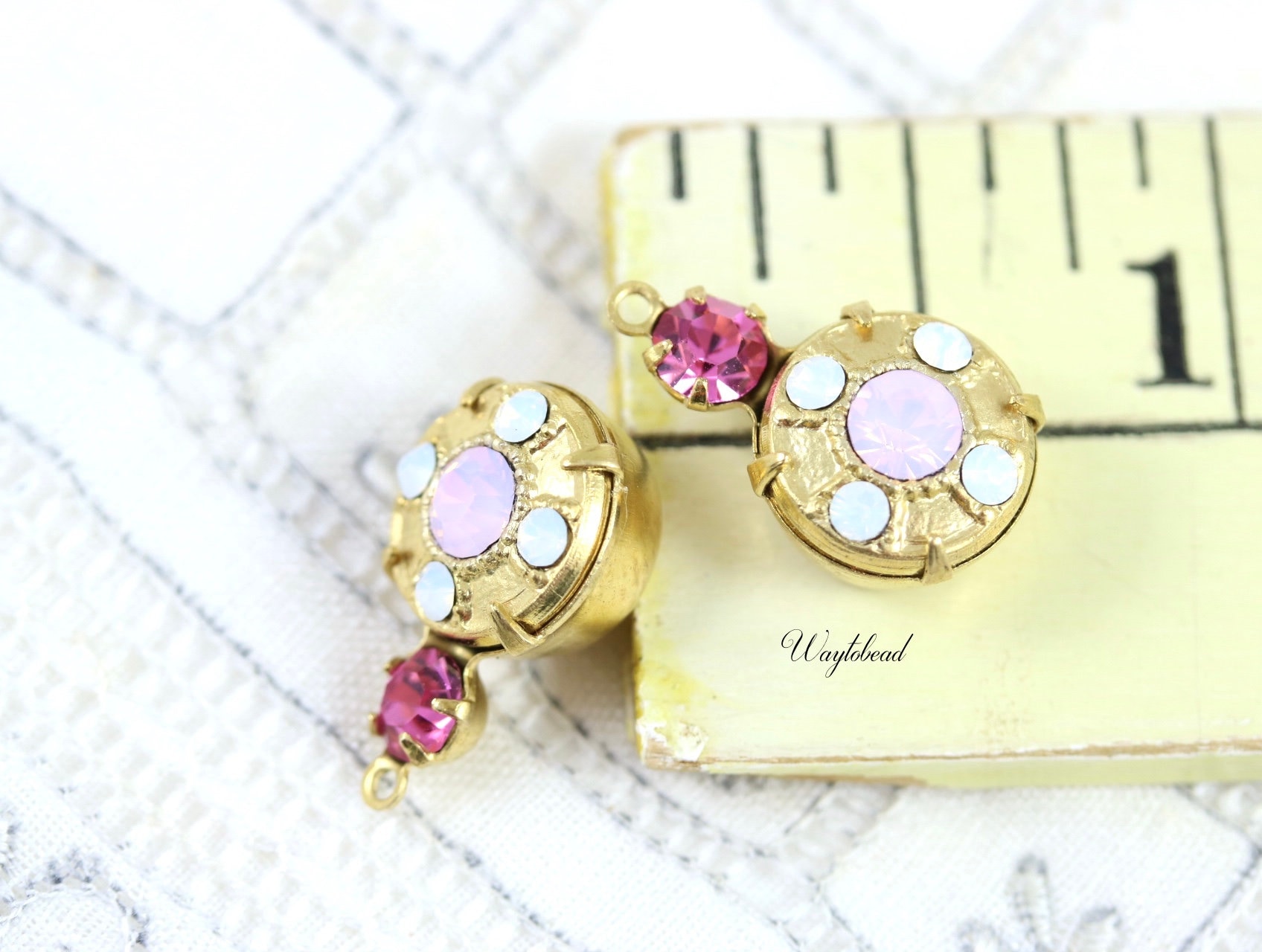 Rose Pink White Opal & Rose Water Opal Art Deco Austrian - Etsy