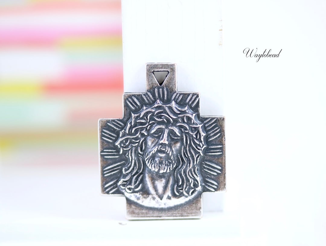 Jesus Christ Head Medal Pendant High Relief Die Struck 24x19mm Ox ...