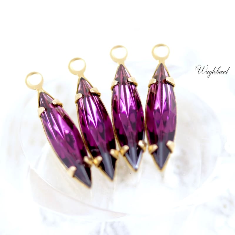 Amethyst Rhinestone Set - Etsy