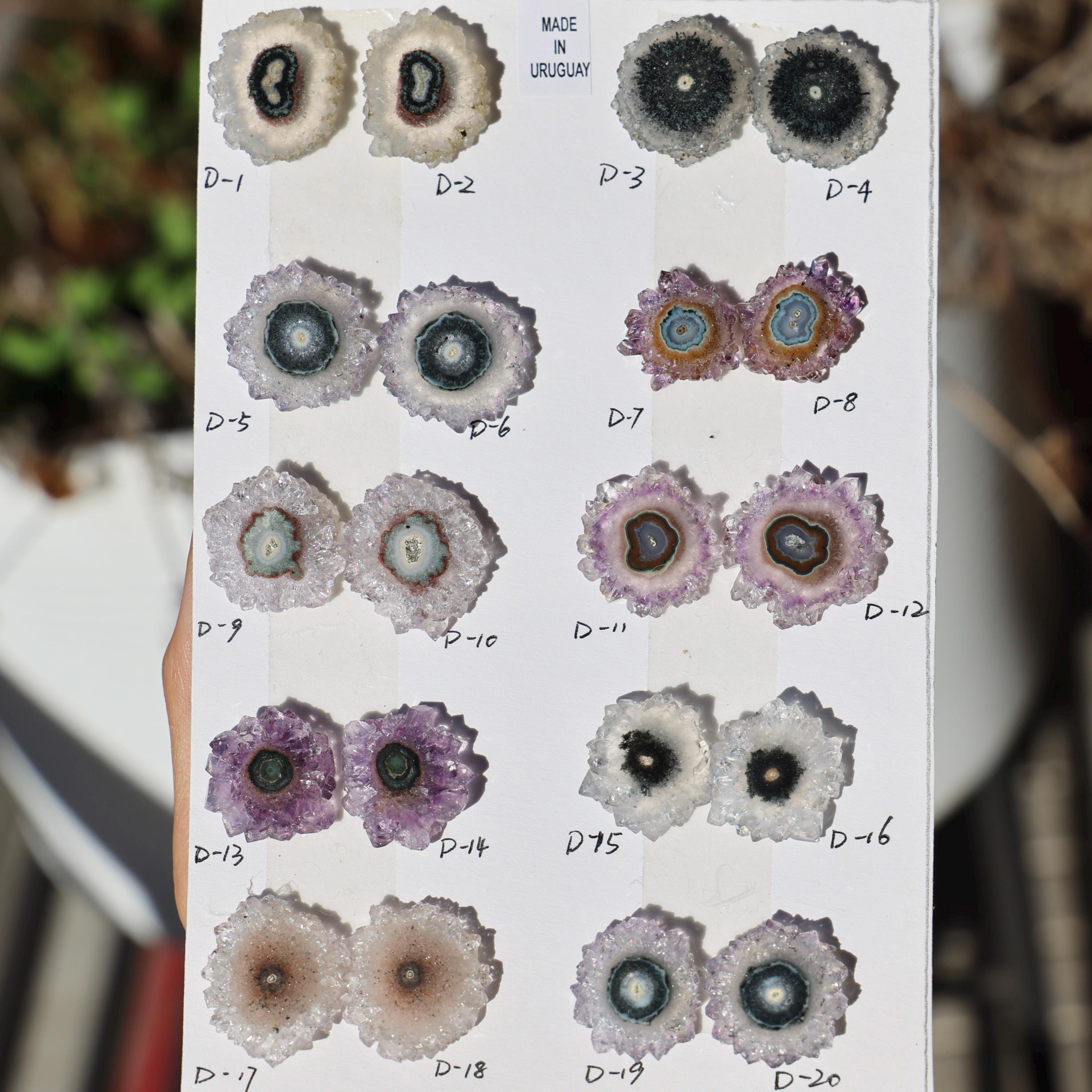 Tiny Stalactite Slice, Amethyst Crystal, Amethyst Slice, Stalactite Eye ...
