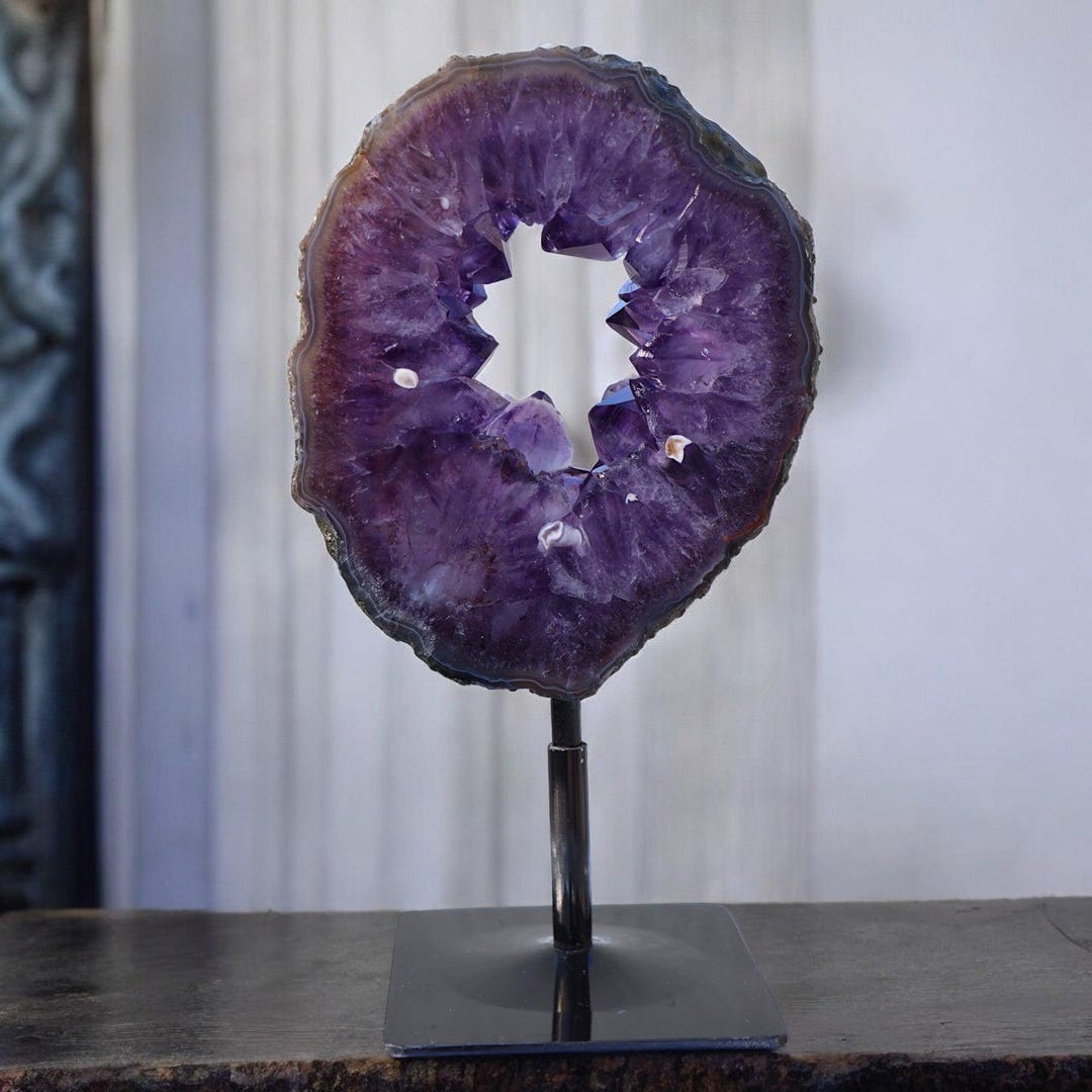 High Quality Amethyst Portal on Stand 'royal Passage' - Amethyst Portal ...