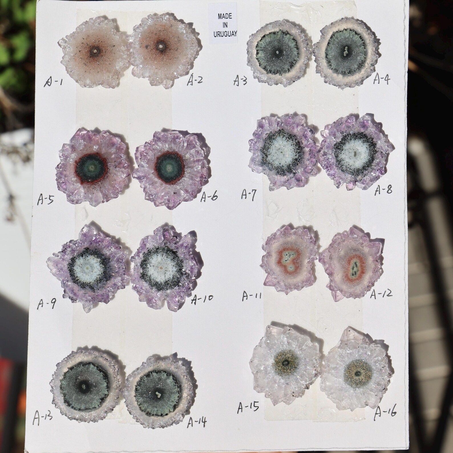 Tiny Stalactite Slice, Amethyst Crystal, Amethyst Slice, Stalactite Eye ...