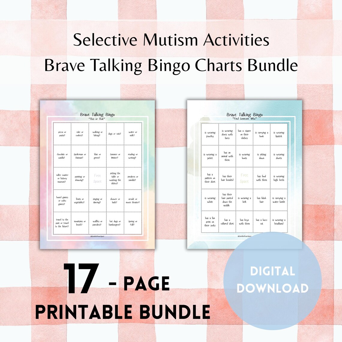 Brave Talking Bingo, Selective Mutism Activities, Helping Children With ...