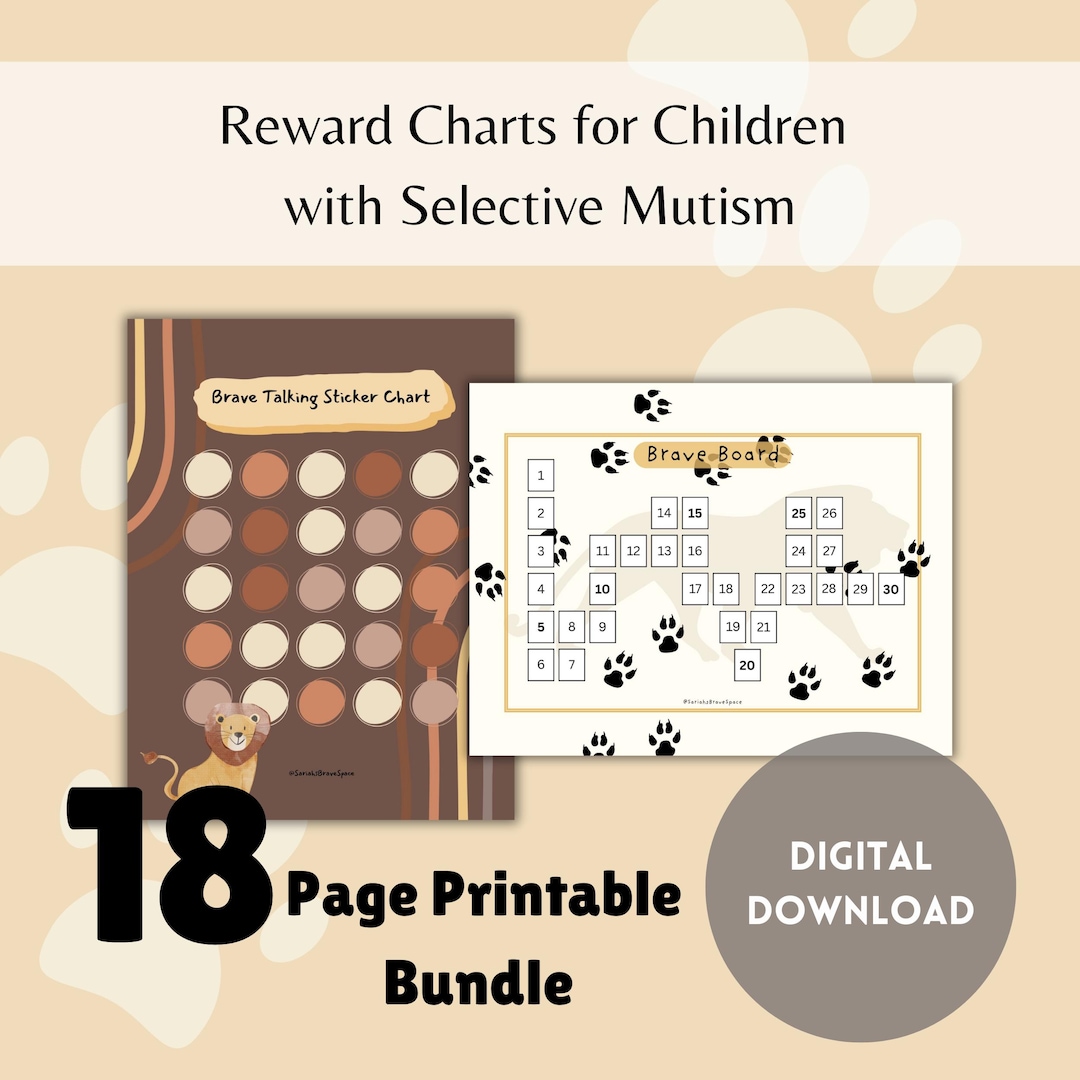 Selective Mutism Reward Charts: Brave Voice Practice (PDF Download) - Etsy