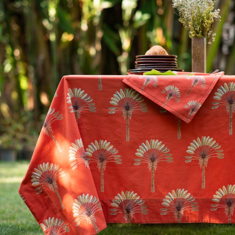 Block Print Tablecloth - Etsy