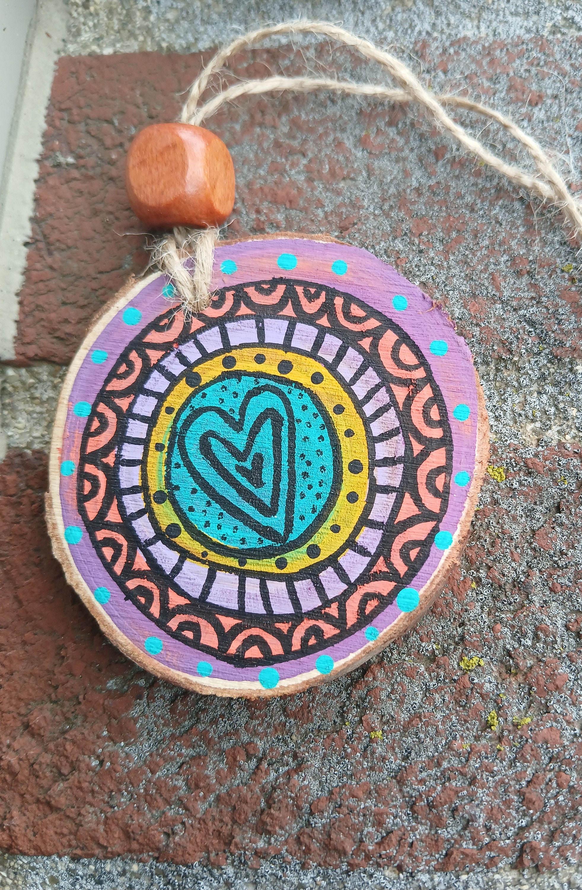 Ornament/car Charm Happy Heart - Etsy