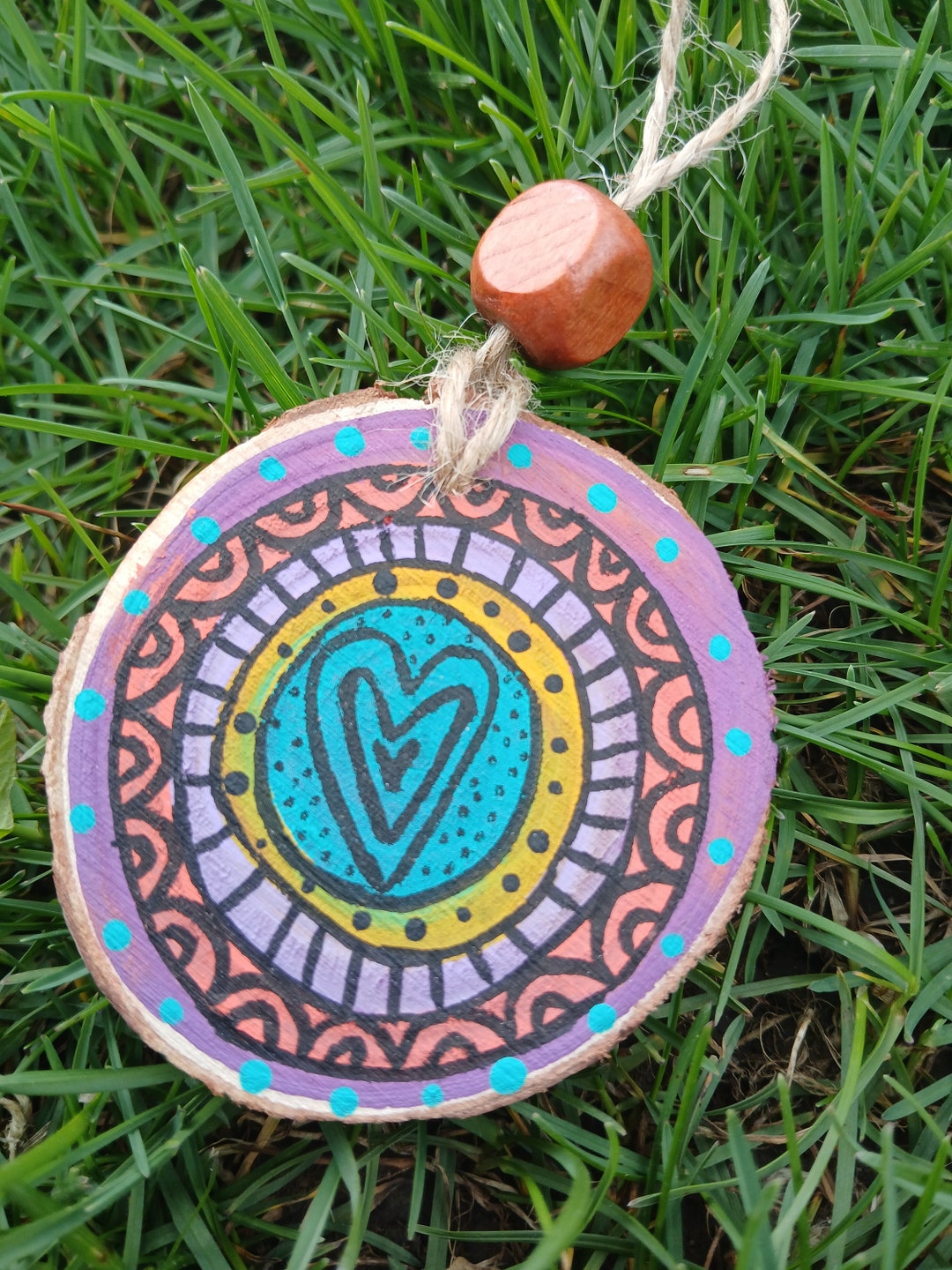 Ornament/car Charm Happy Heart - Etsy