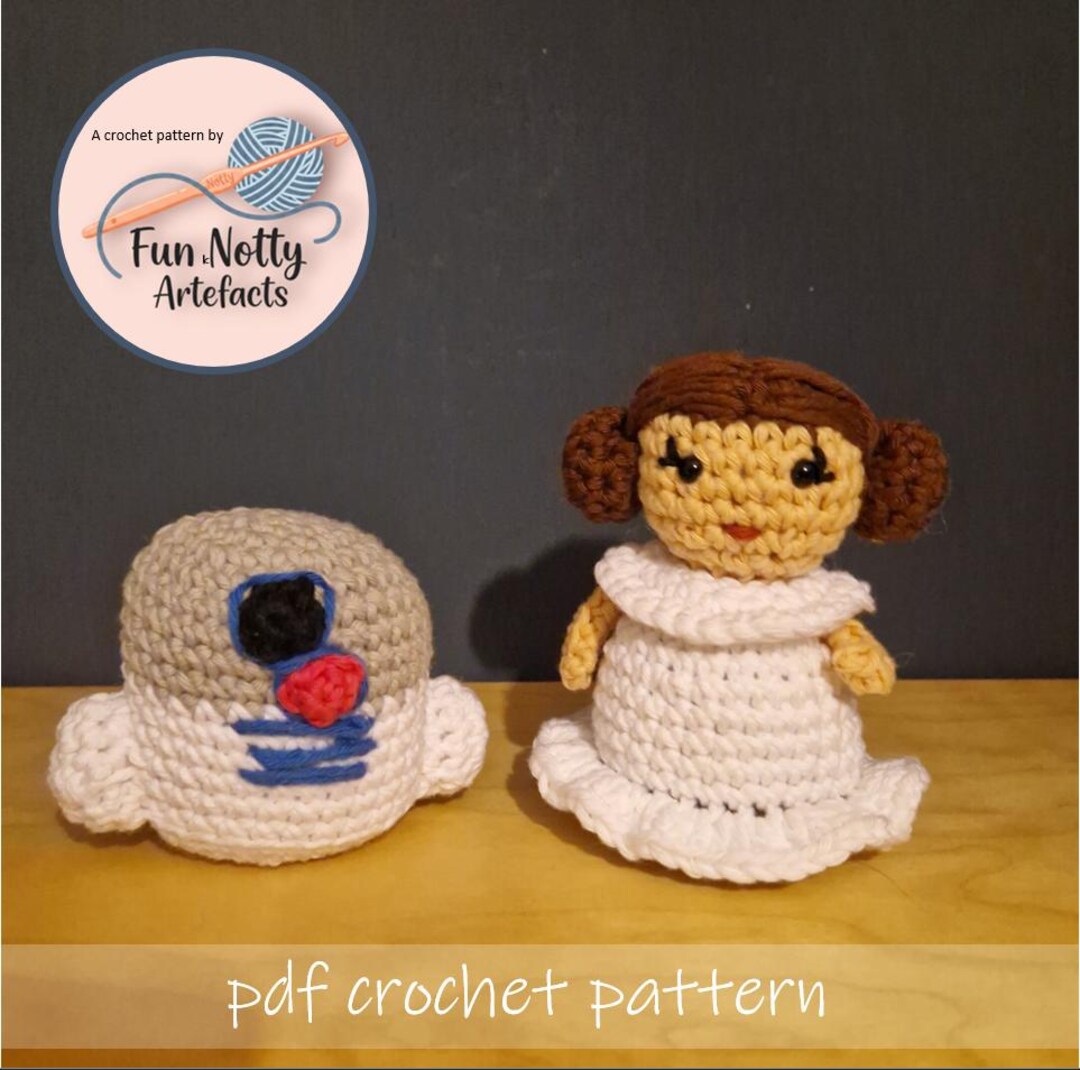 Crochet Pattern Mini Princess Leia & R2-D2 – Star Wars Amigurumi – US ...