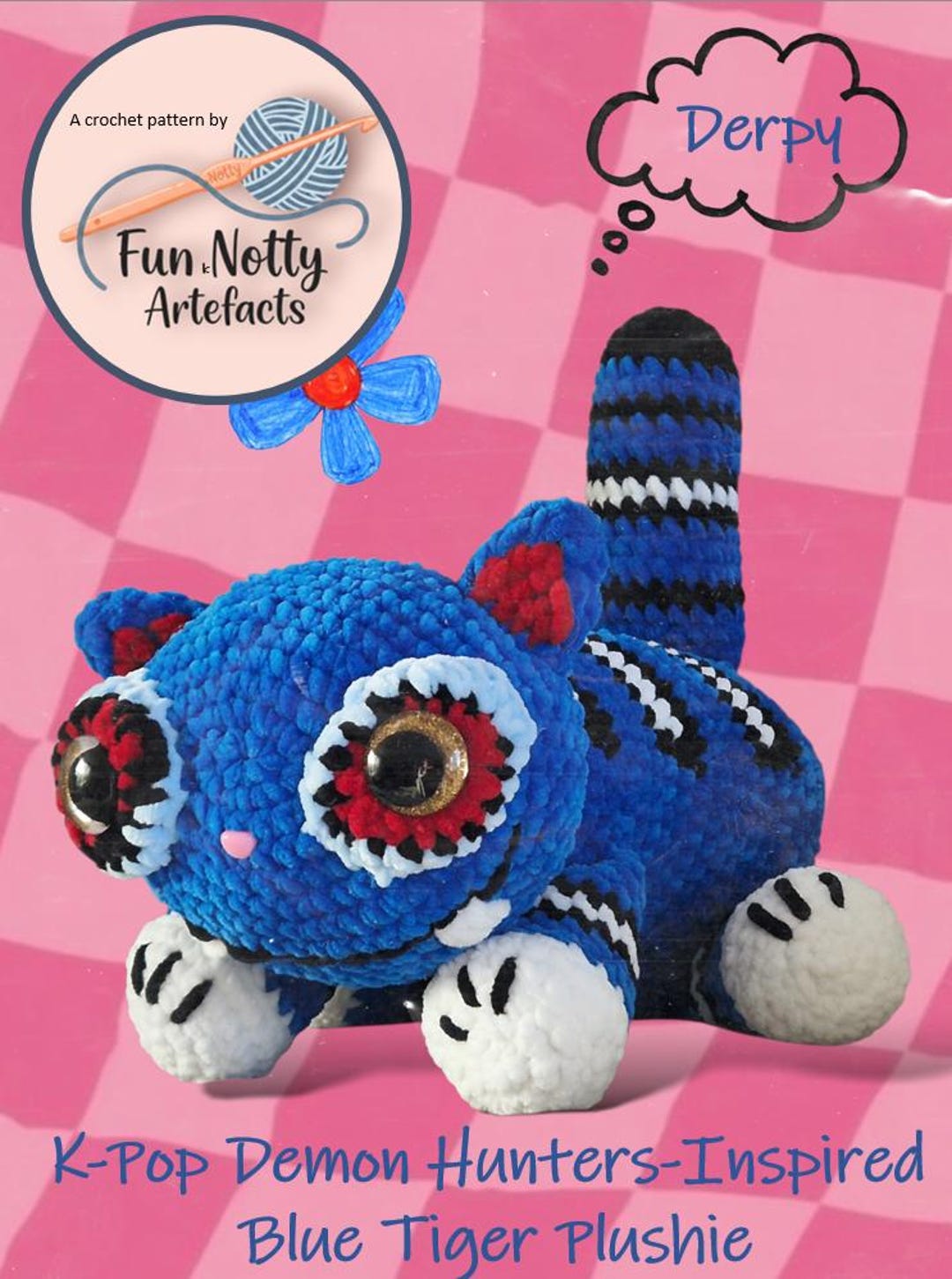 Derpy, the Blue Tiger Crochet Pattern | Cute Plushie PDF | US Terms ...