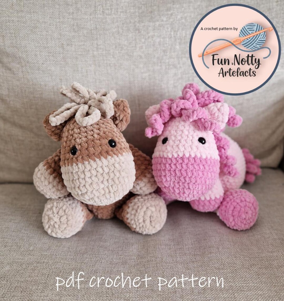 PATTERN | 2 in 1 Crochet Pattern for Plushie Ponies | Cute Cuddly ...