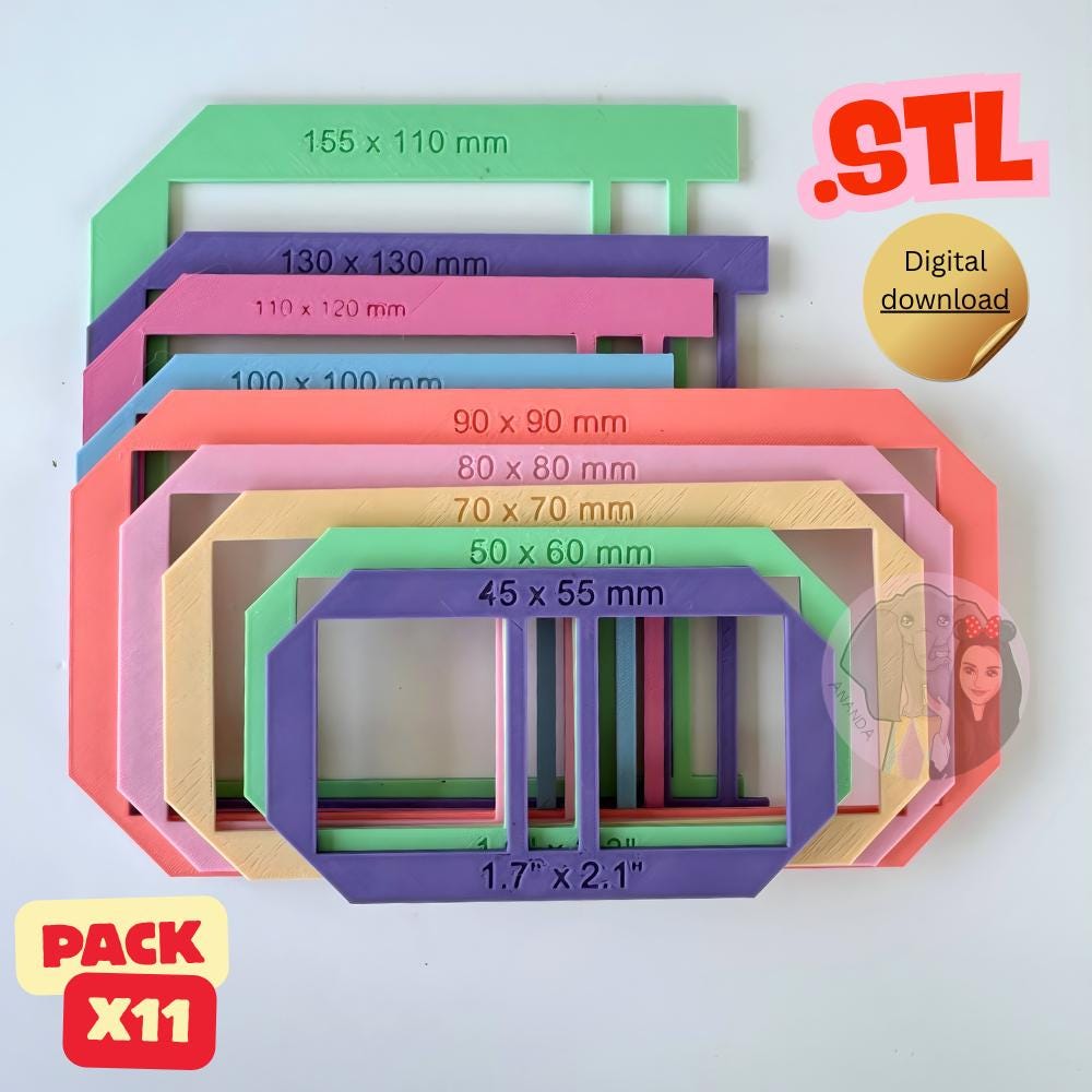 3D STL Bookbinding Templates Bundle | Notebook Cover Jig (digital ...