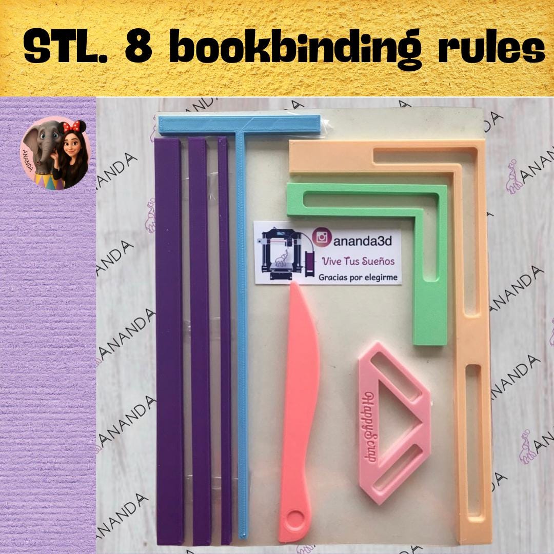 Bookbinding Ruler Templates: STL & DXF Files for 3D Printing - Etsy