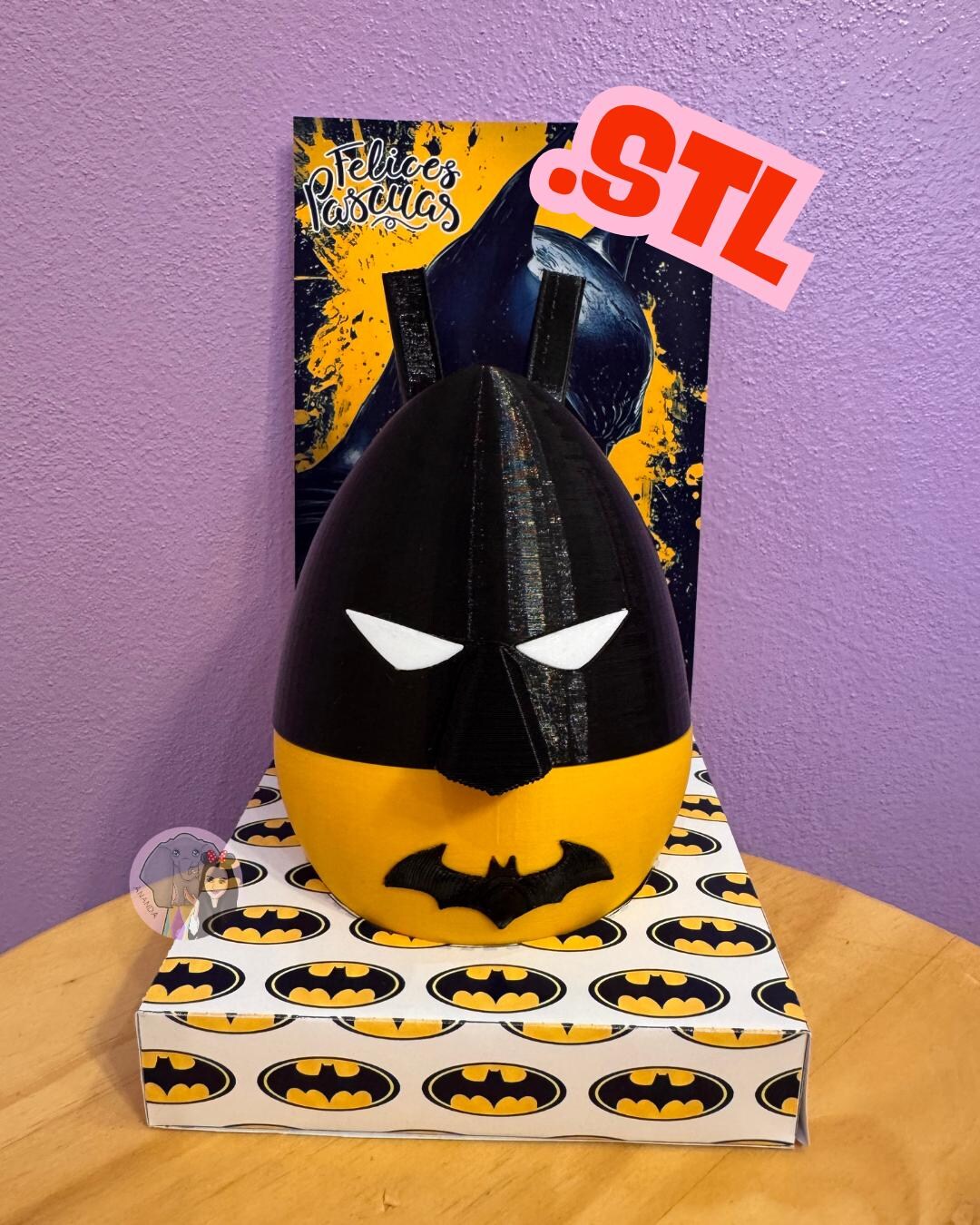 Batman Easter Egg - STL File for 3d Printing - Candy Container, Kinder ...