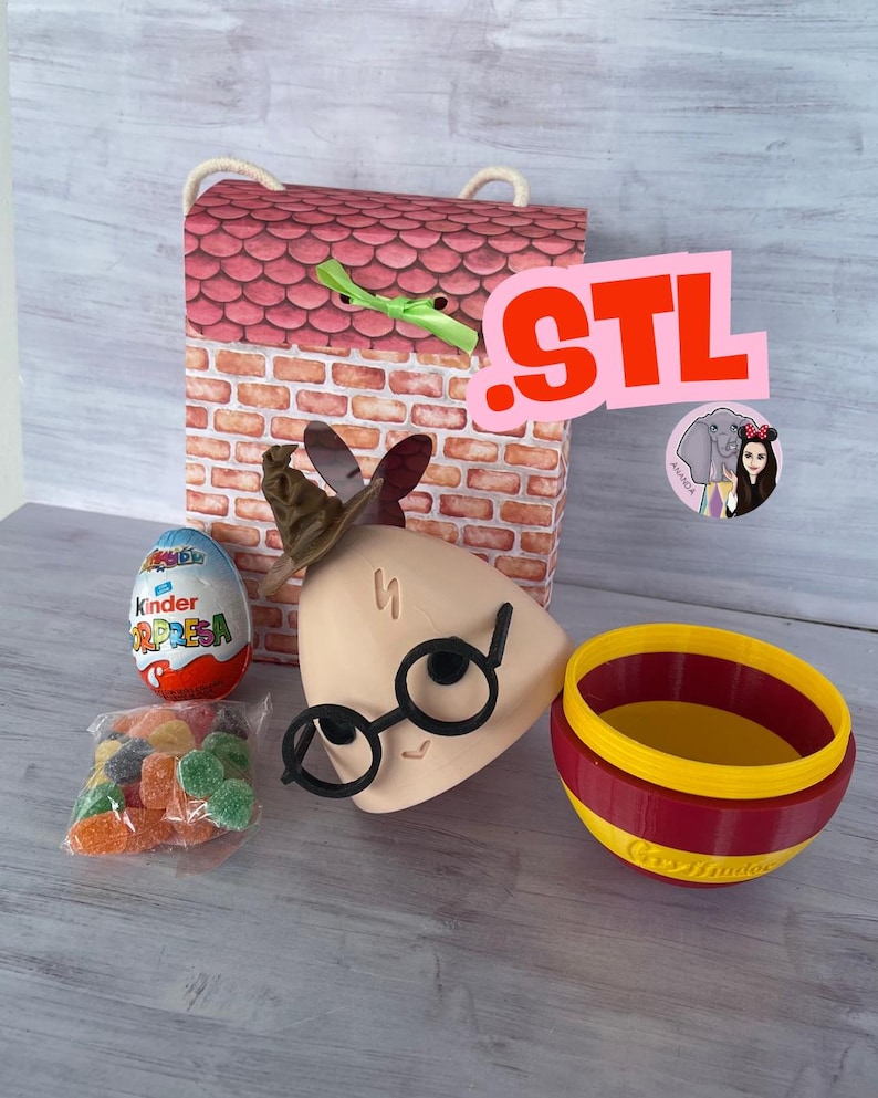 Harry P Easter Egg - STL File for 3d Printing - Candy Container, Kinder ...
