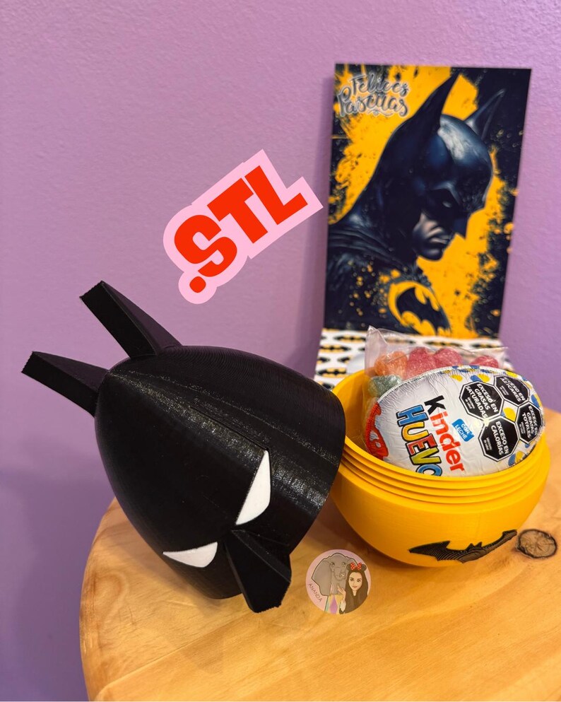 Batman Easter Egg - STL File for 3d Printing - Candy Container, Kinder ...