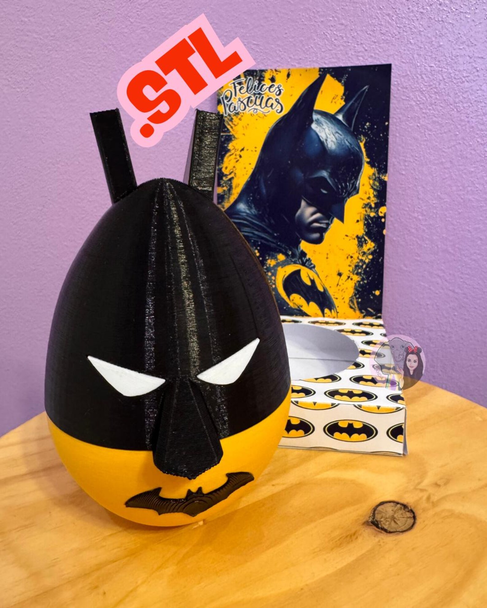 Batman Easter Egg - STL File for 3d Printing - Candy Container, Kinder ...