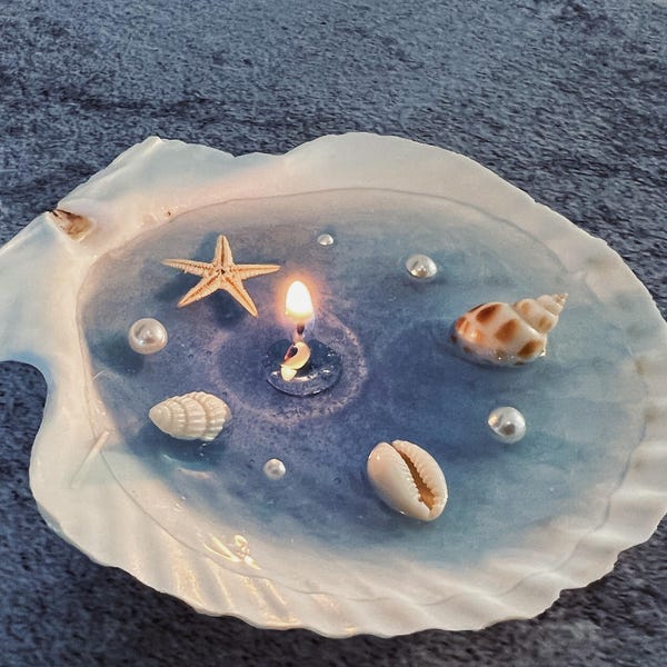 Seashell Candle - Etsy