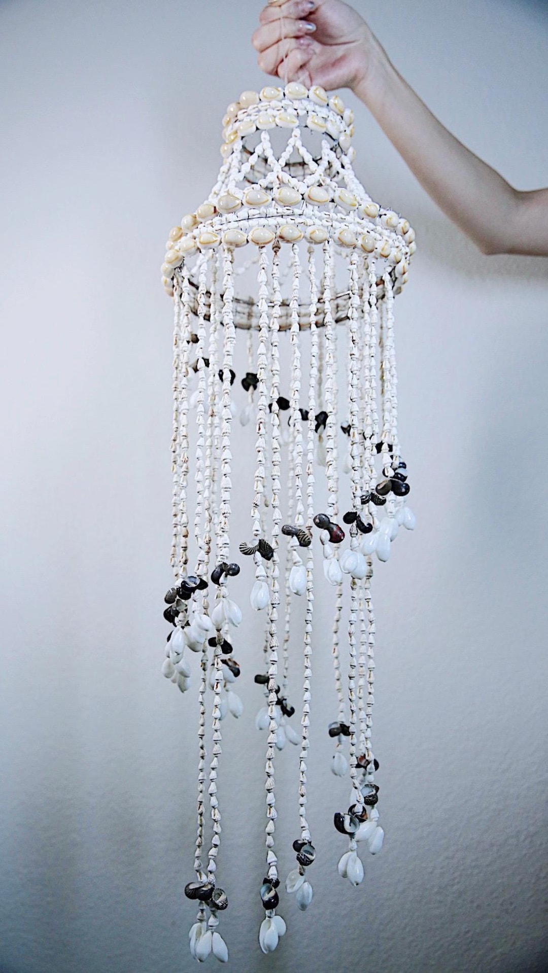Seashell Wind Chime 31 Inch Coastal Beach House Porch Decor Natural ...