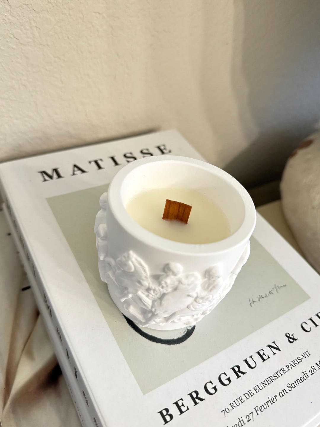 Handcrafted Scented Candle in Embossed Container, Classical Embossed ...