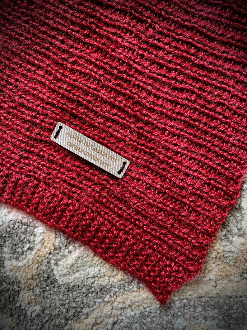 Handmaid's Tale Inspired Red Wool Scarf with Latin Tag | Etsy