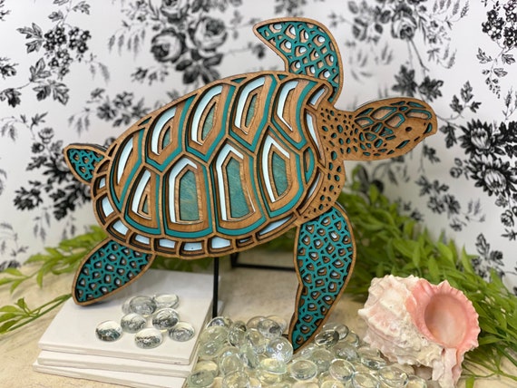 3D layered sea turtle | Etsy