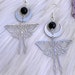 Silver Luna Moth INNER PEACE Moon Phase Moon Gothic Earrings ...