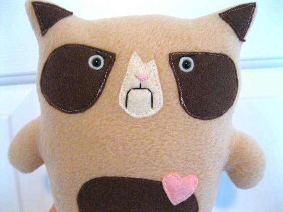 Items similar to Grumpy Cat Plush-Grumpy Cat stuffed animal plush toy ...