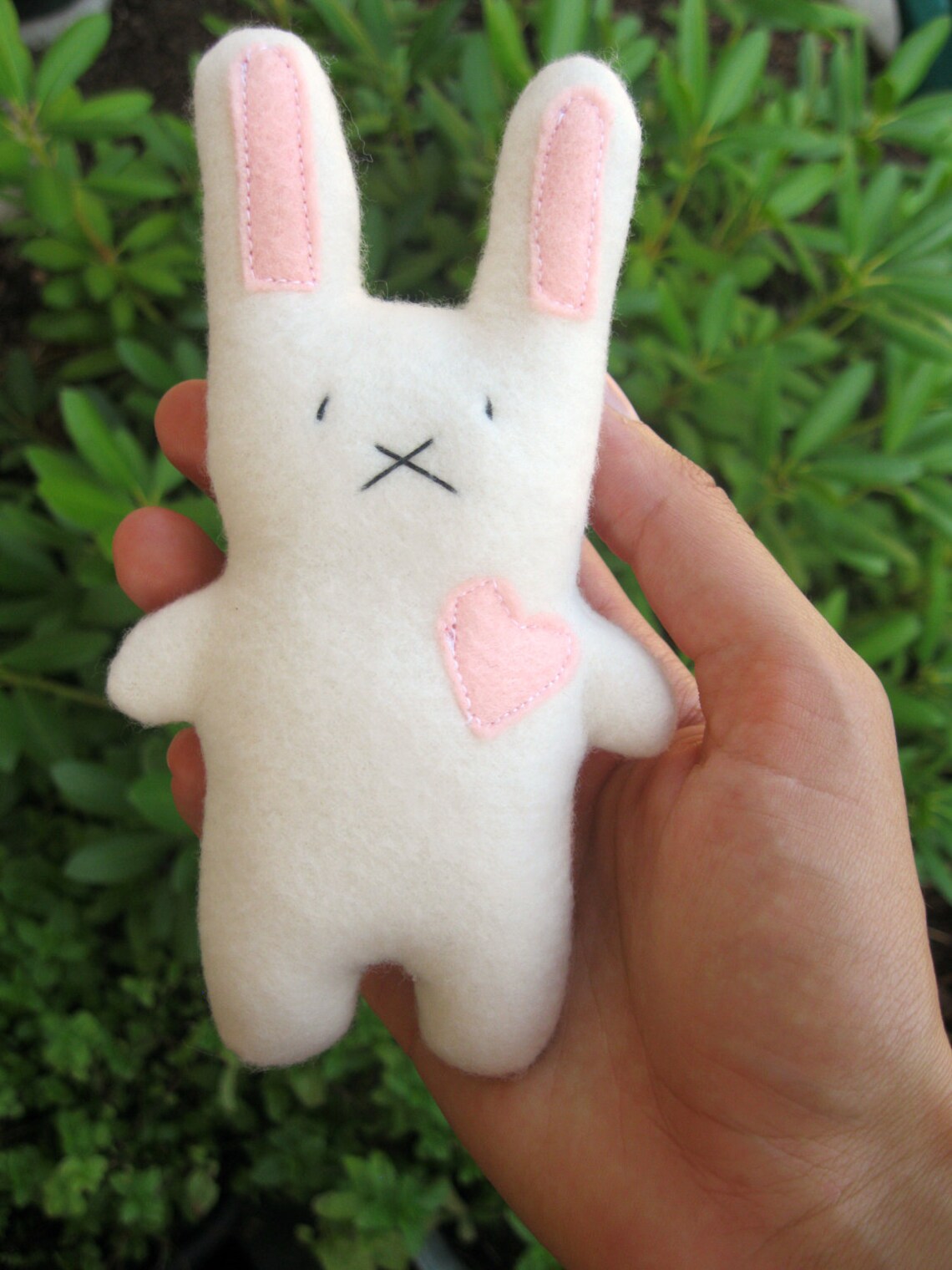 Handmade White Rabbit Plush Bunny-stuffed Animal Bunny-cute | Etsy