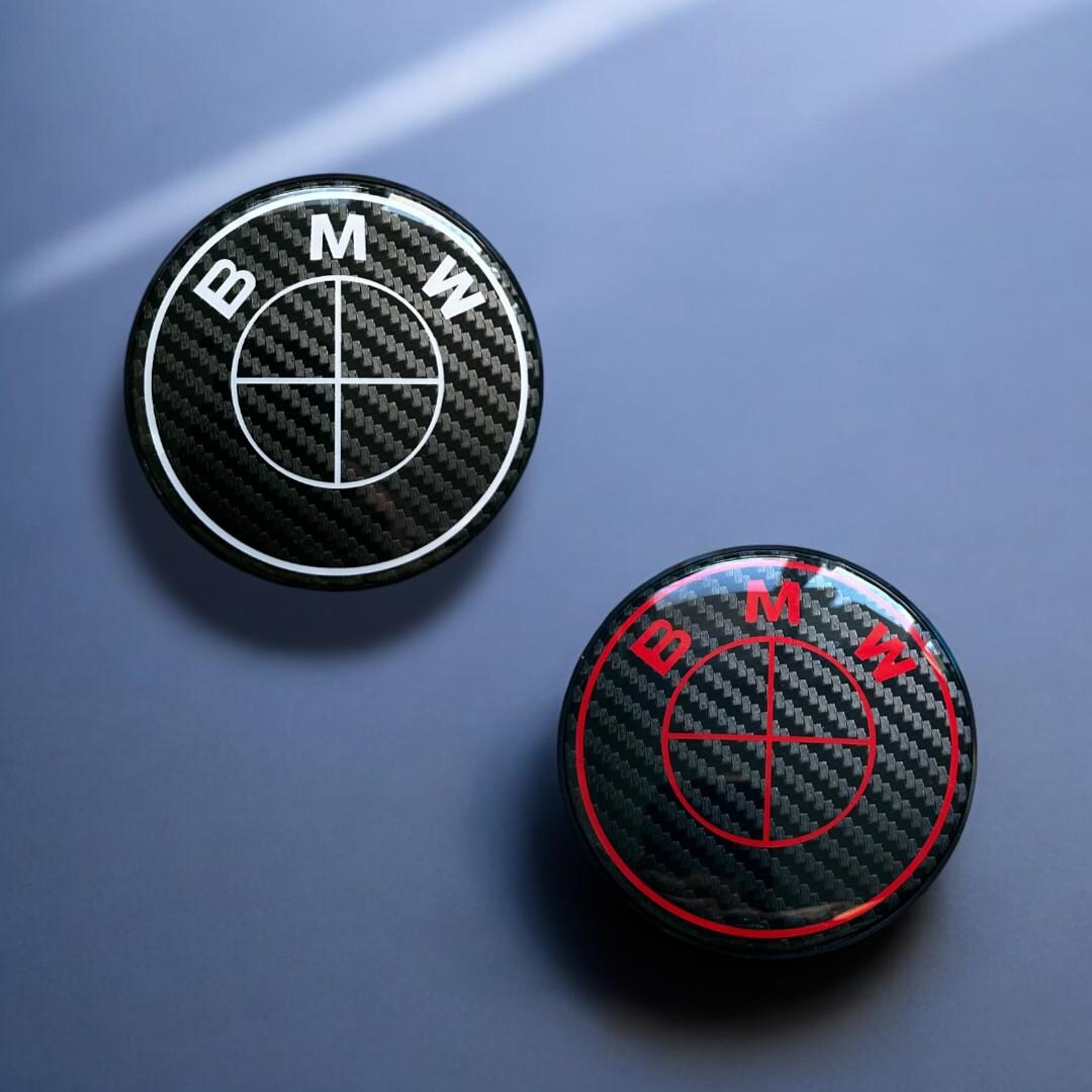 BMW Badge Carbon Fiber Effect Emblem 82 Mm / 78 Mm / 74 Mm or Custom ...